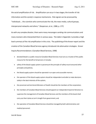 Canadian Red Cross Tainted Blood Scandal | PDF