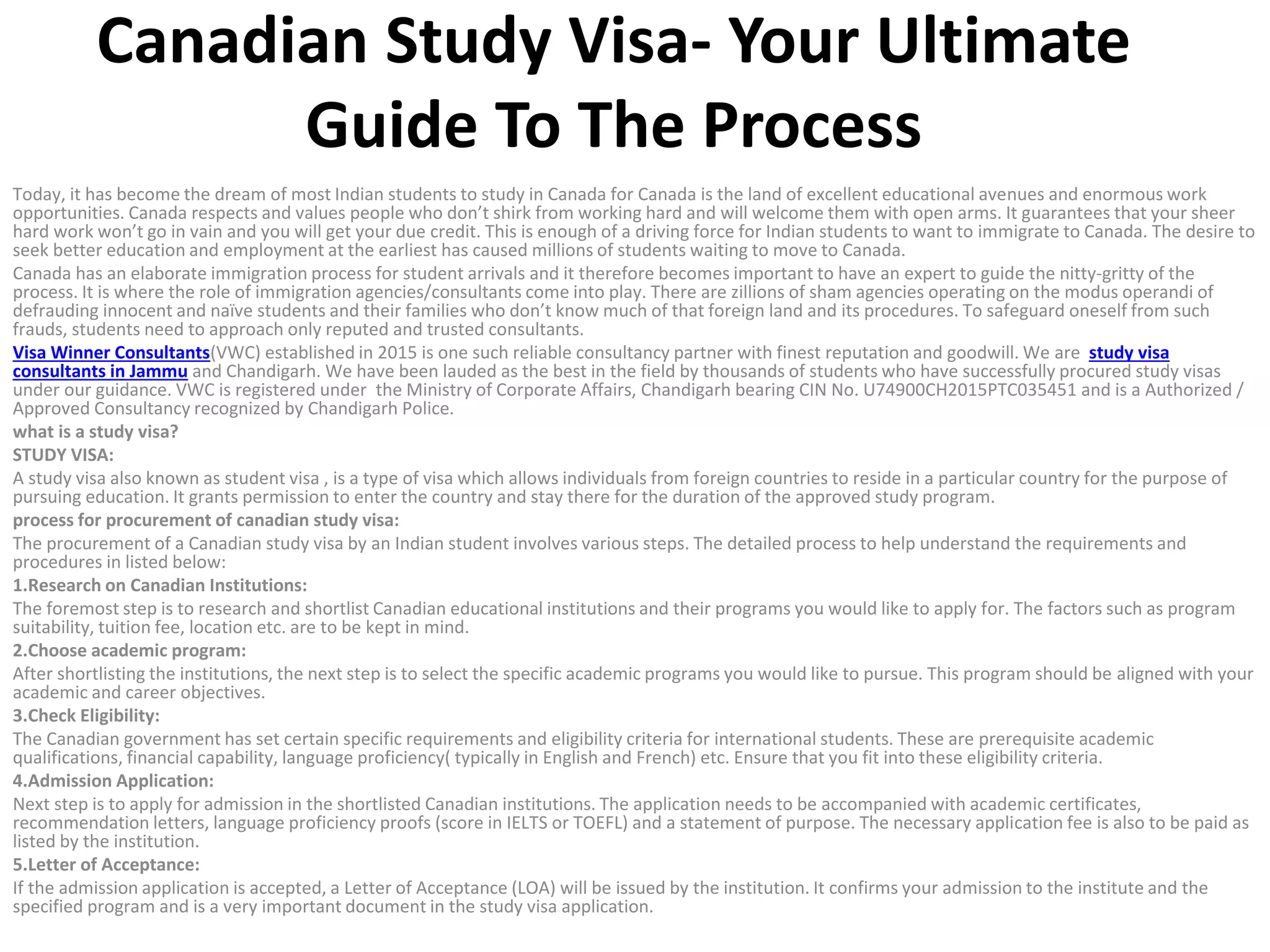 Canadian Study Visa Your Ultimate Guide To The Process.pptx