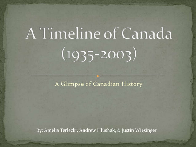 Canadian Timeline | PPTX