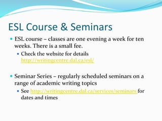 Canadian university writing | PPT