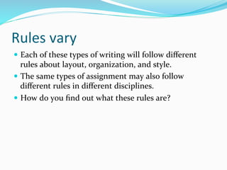 Canadian university writing | PPT