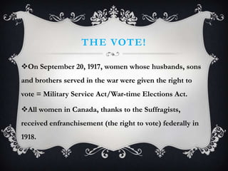 Canadian women in wwi | PPTX