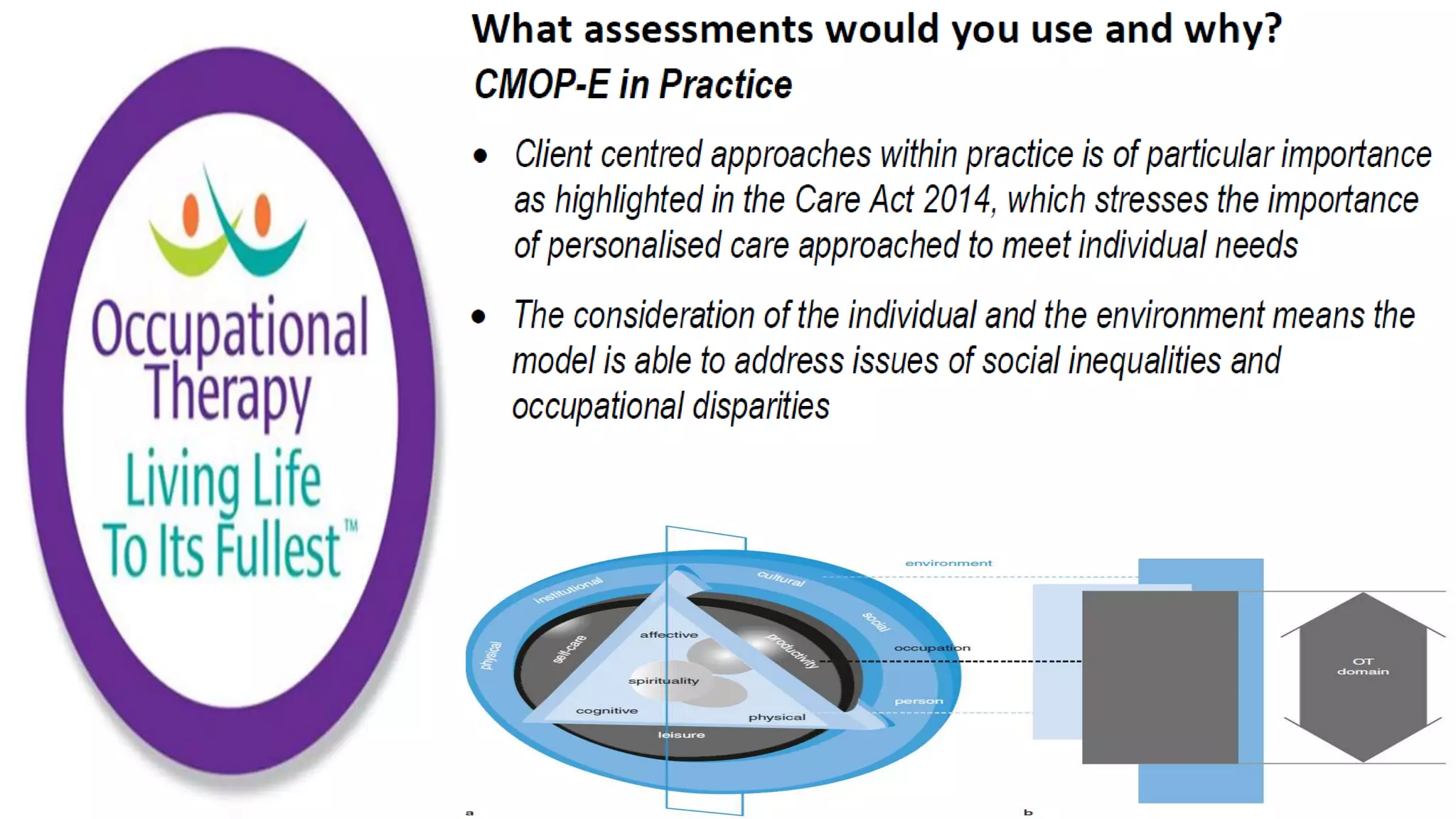 Canadian Model of Occupational Performance and Engagement Case Study | PPTX