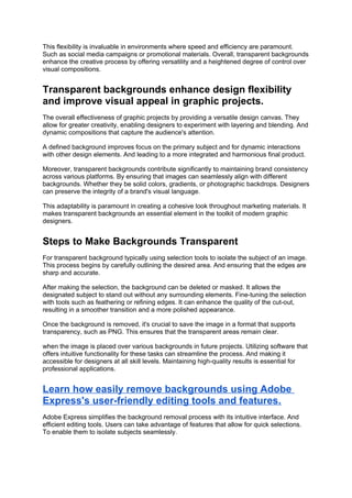 Can Adobe Express be used to make photo backgrounds transparent.docx
