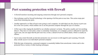 Can a firewall alone effectively block port scanning activity | PPT