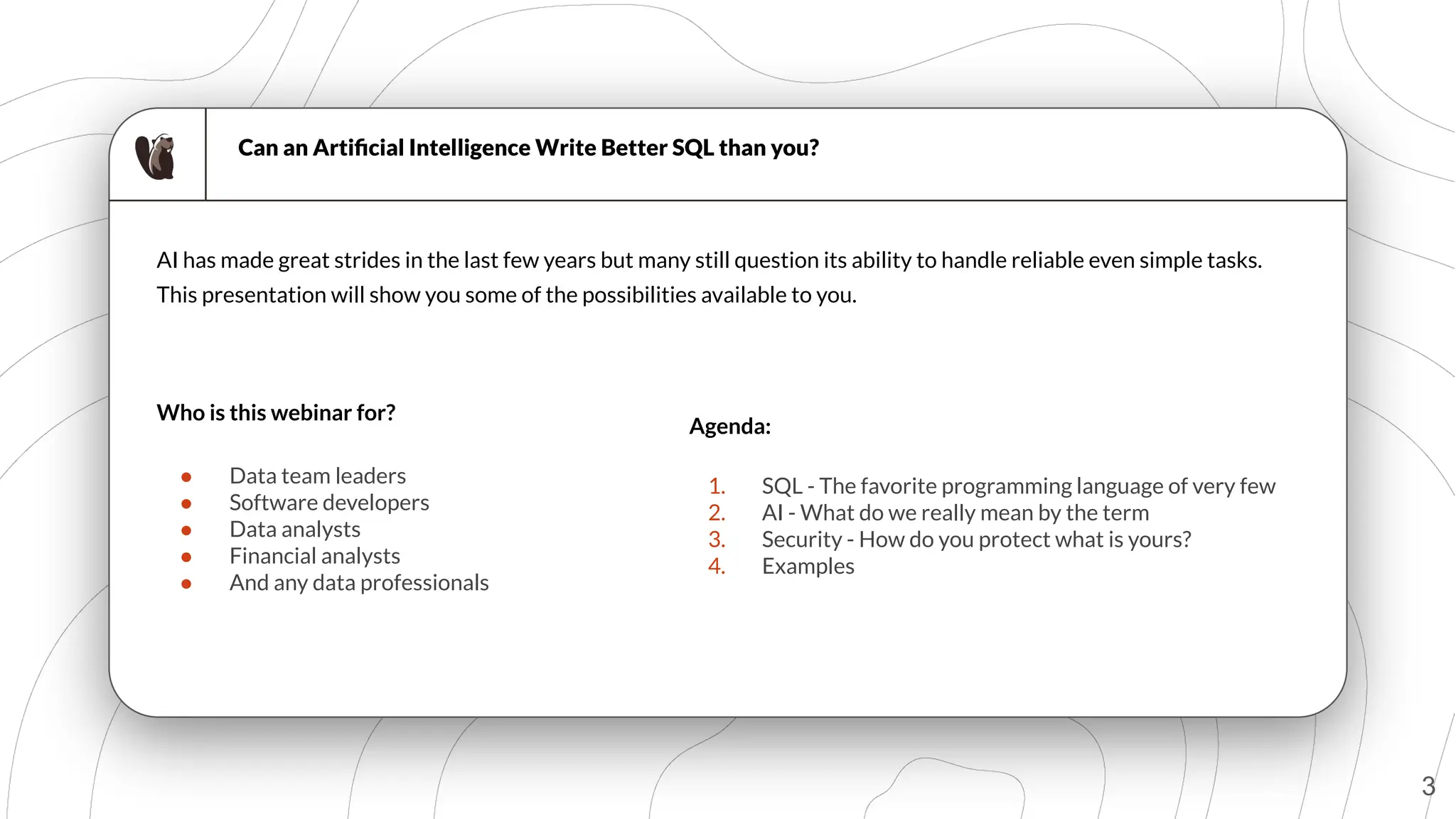 Can AI Write Better SQL Than You? Longhorn PHP 2025 | PDF