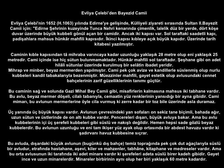 Can Akin Edirne 2.Bayezid Camii | PPT