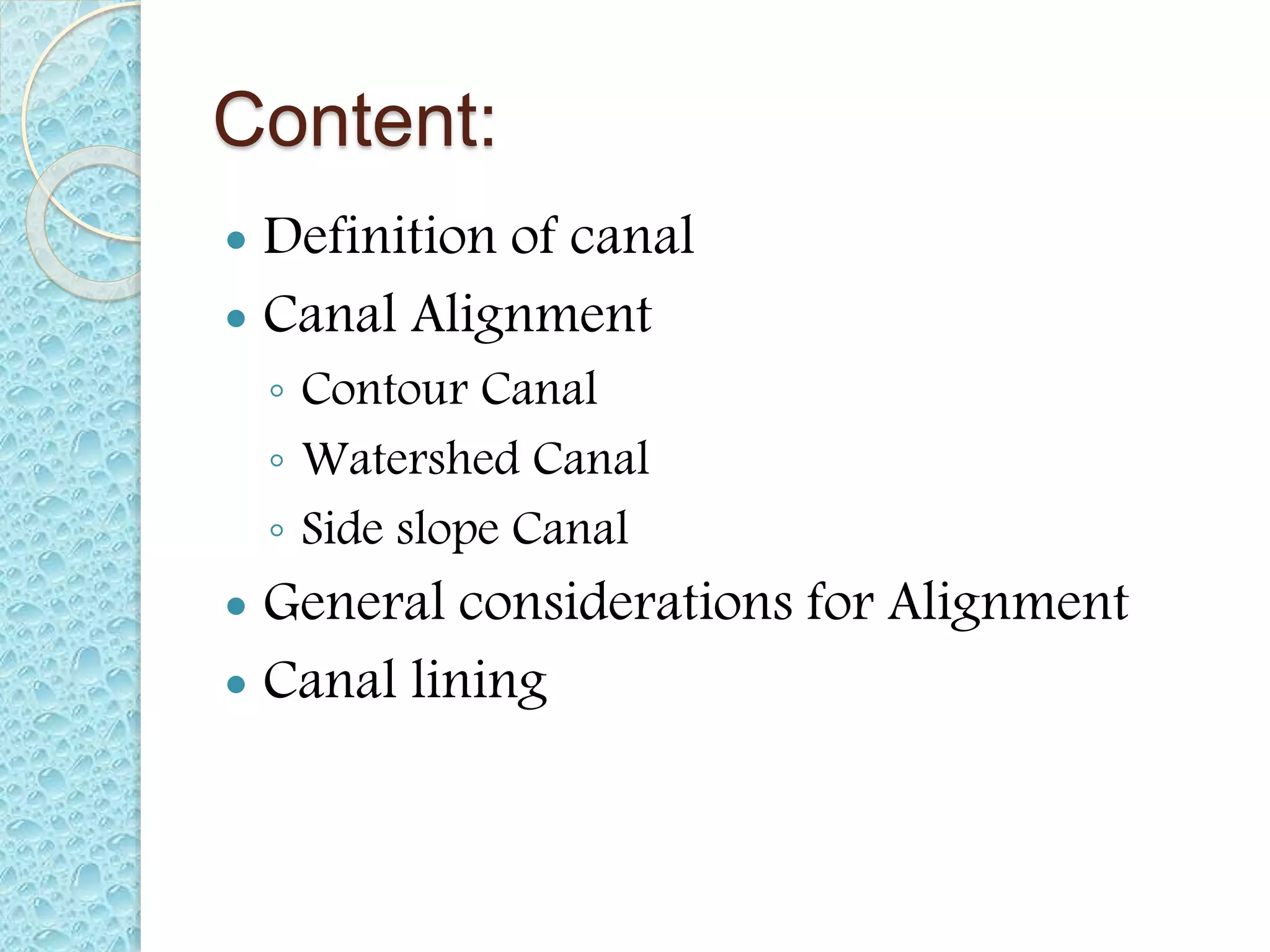 Canal alignment | PPTX