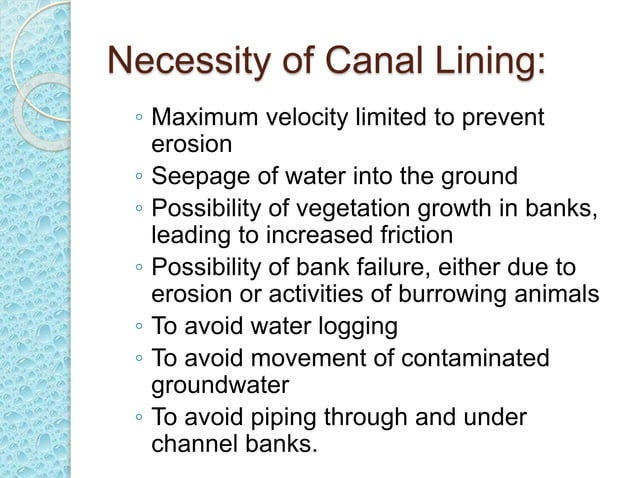 Canal alignment | PPTX | Geography | Science