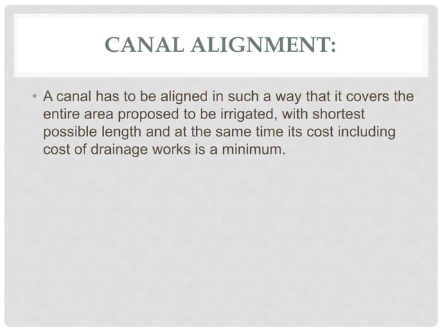 CANAL ALIGNMENT.pptx | Geography | Science