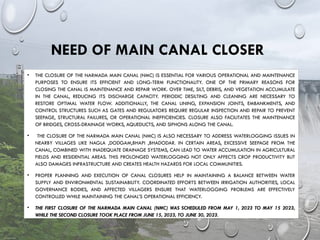 Narmada Main Canal Maintenance Work .pptx