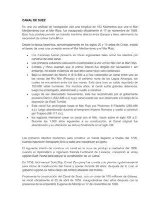 Canal de Suez | DOCX