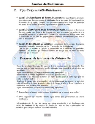 Canales de distribución | DOCX
