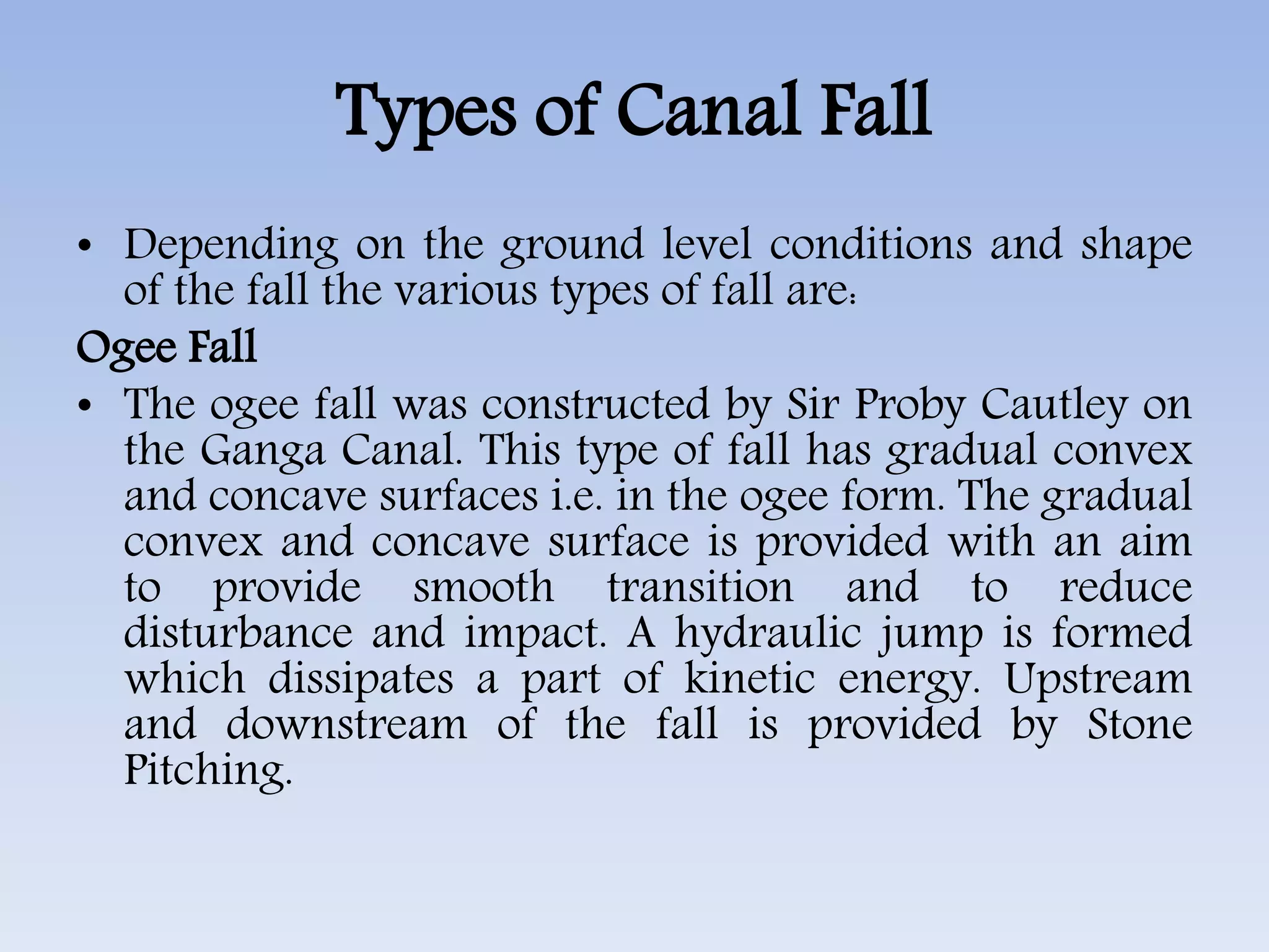 Canal Fall | PPTX