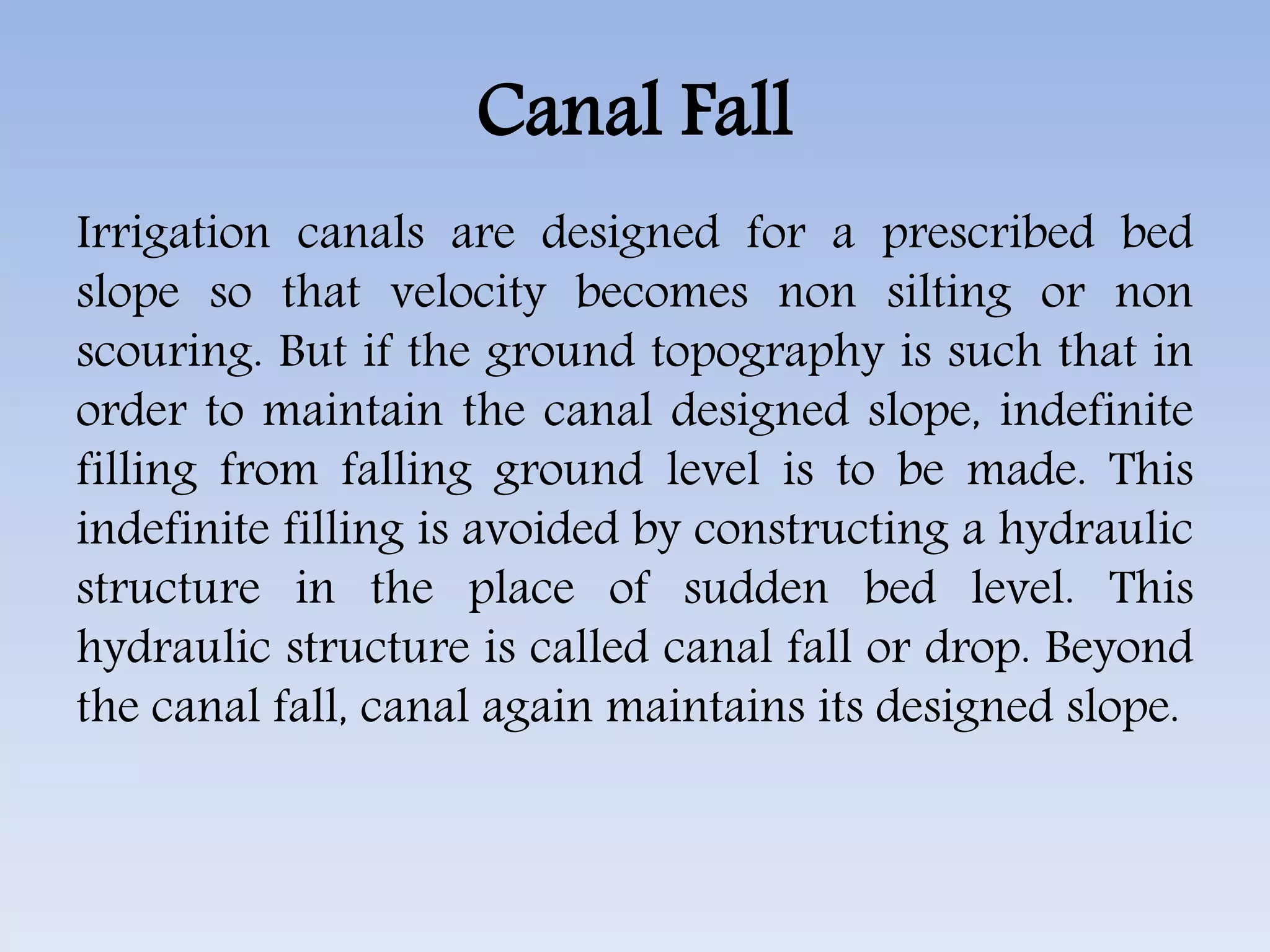 Canal Fall | PPTX
