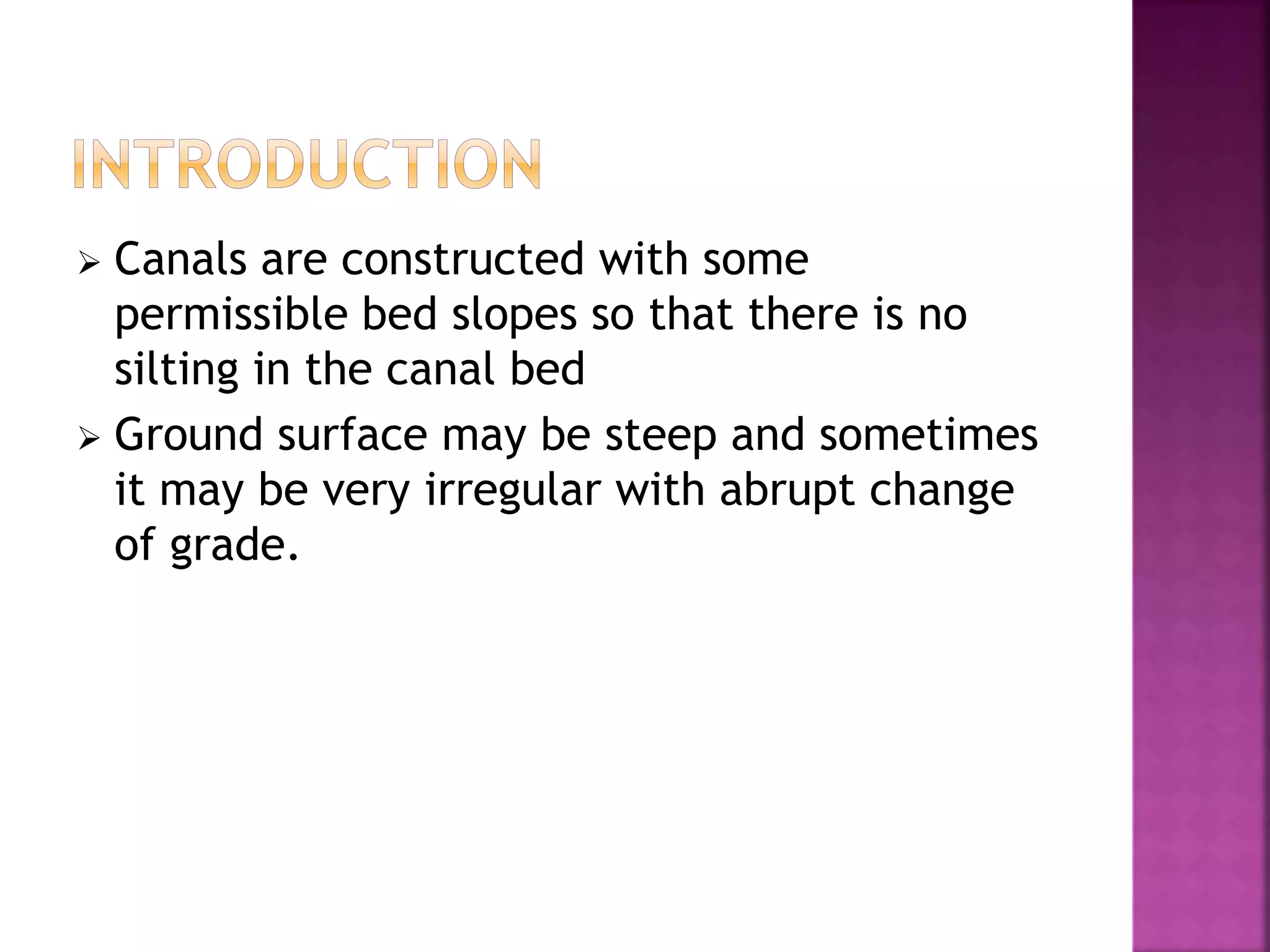 Canal falls and its classification | PPTX