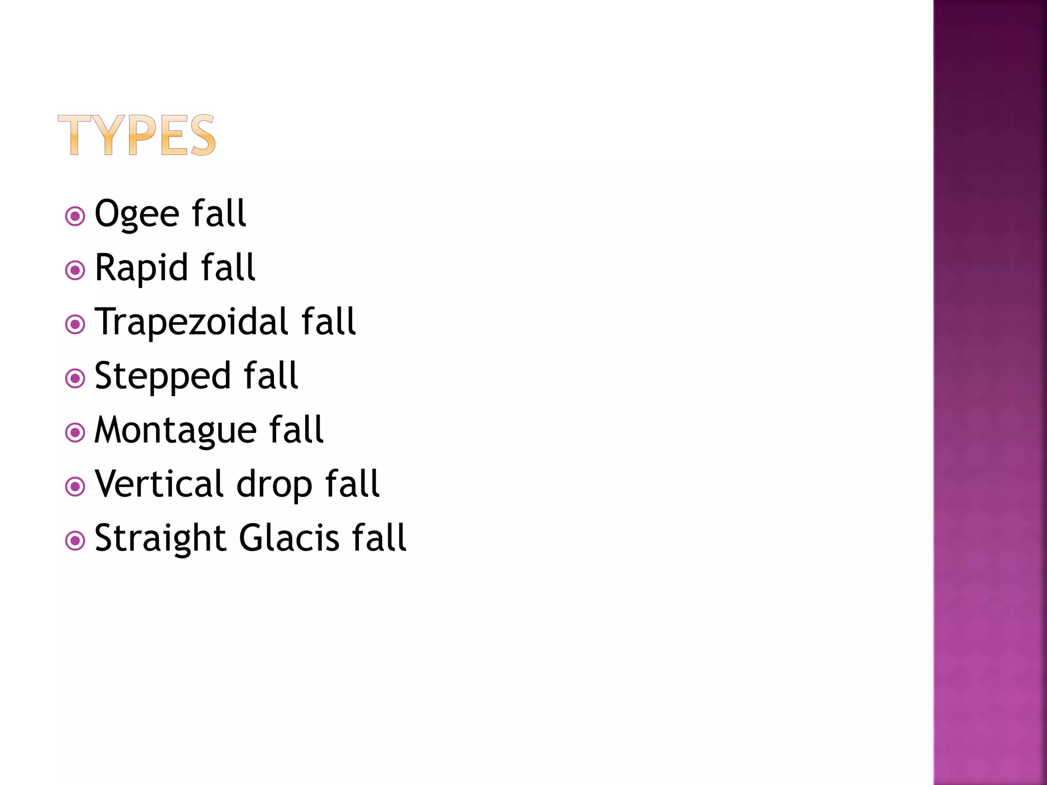 Canal falls and its classification | PPTX