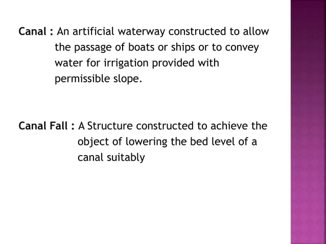 Canal falls and its classification | PPTX