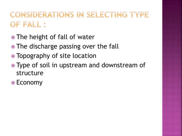 Canal falls and its classification | PPTX
