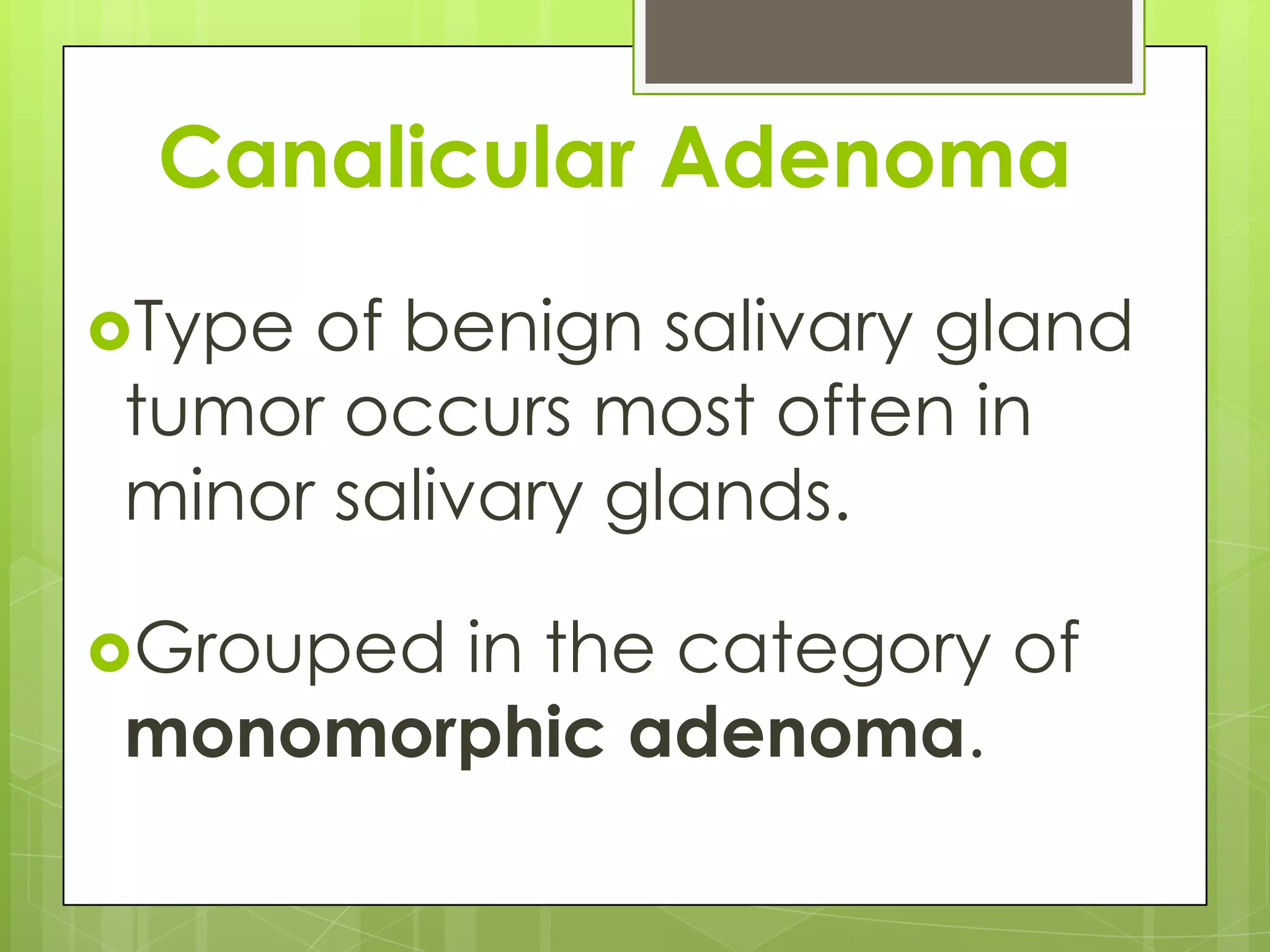 Canalicular adenoma | PPTX