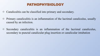 Disease of canaliculus presentation.ppt canaliculitis | PPTX