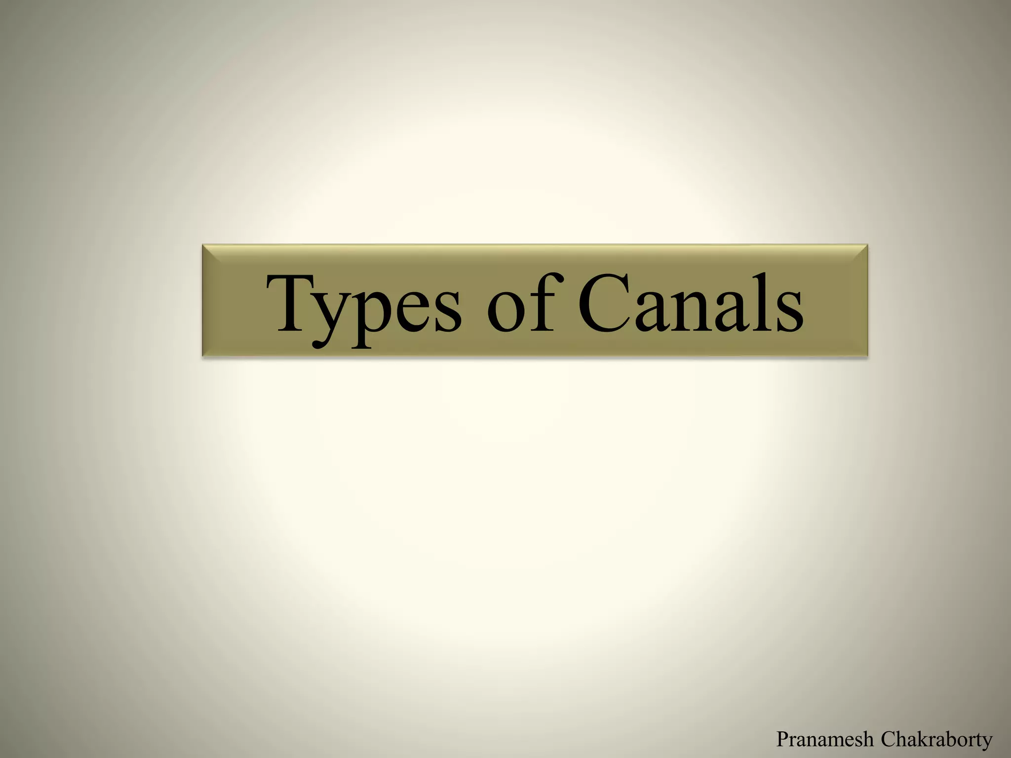 Canal irrigation | PPTX