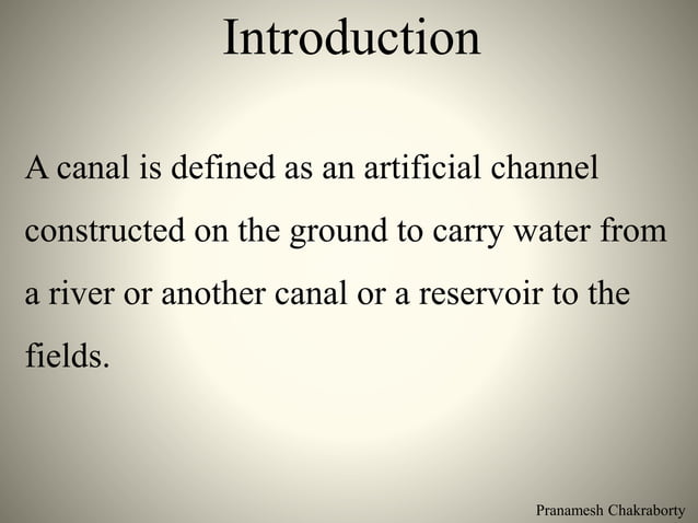 Canal irrigation | PPTX