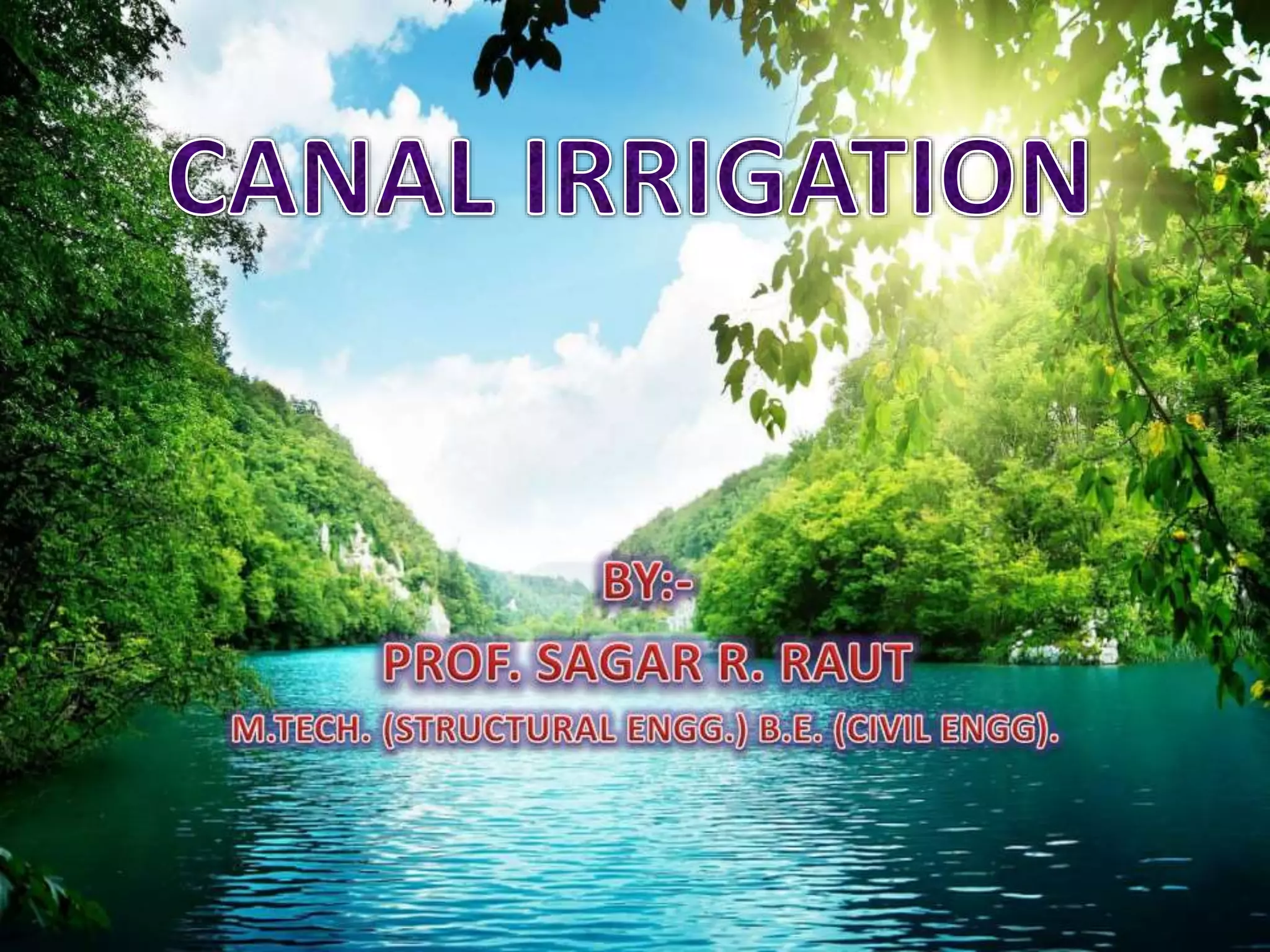 Canal irrigation | PPTX