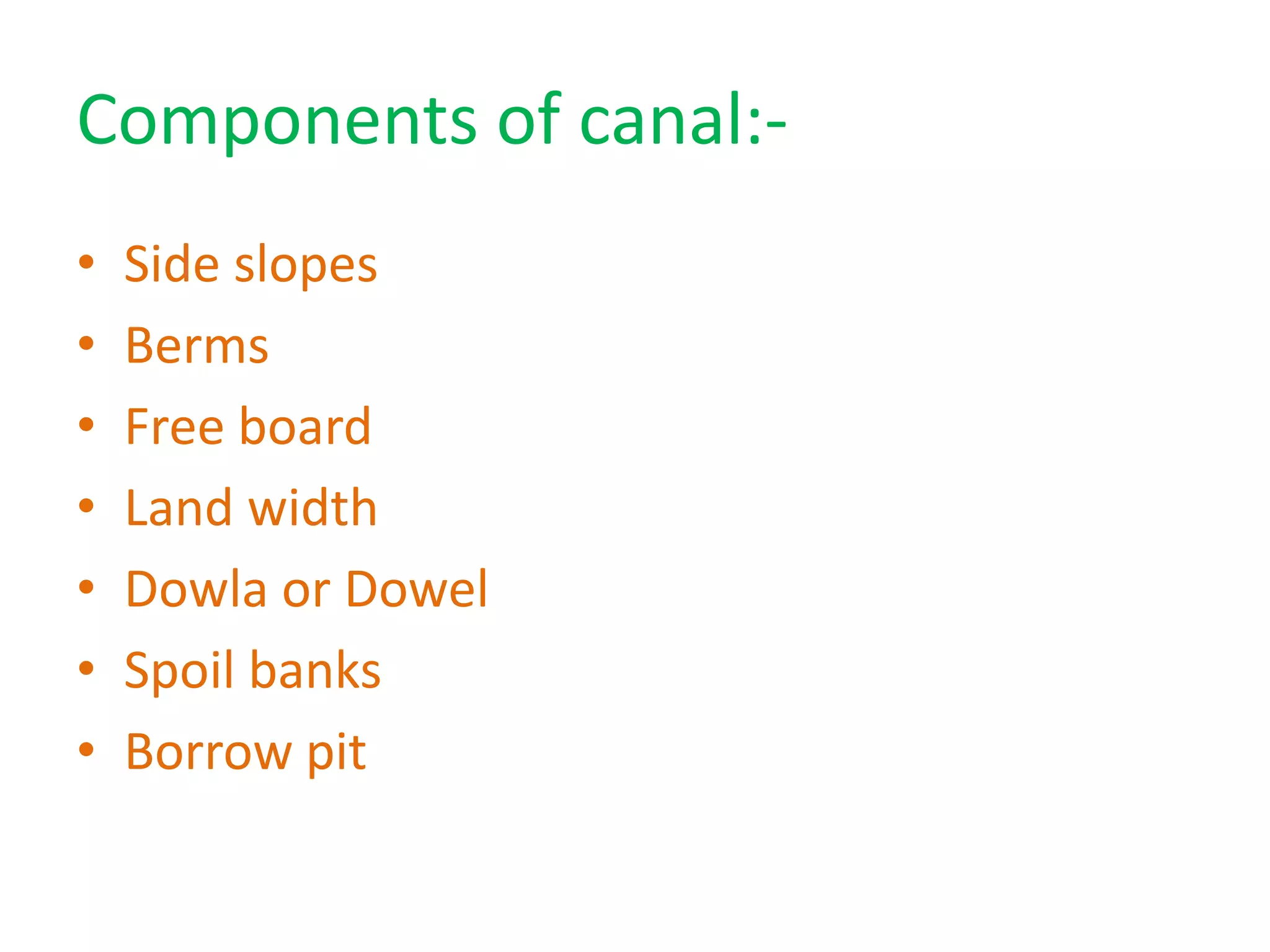 Canal irrigation | PPTX