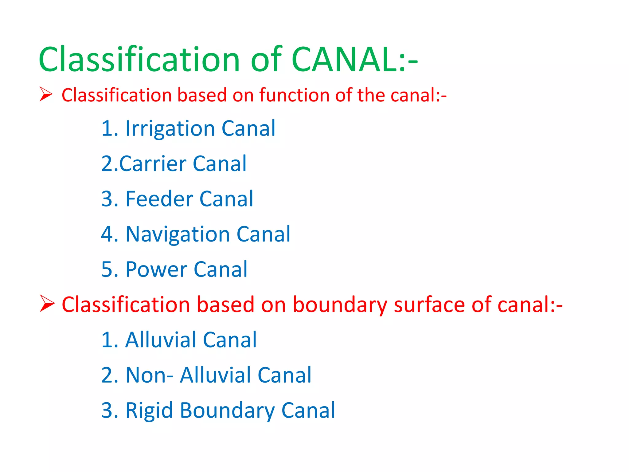 Canal irrigation | PPTX