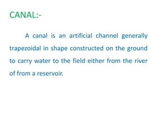 Canal irrigation | PPTX