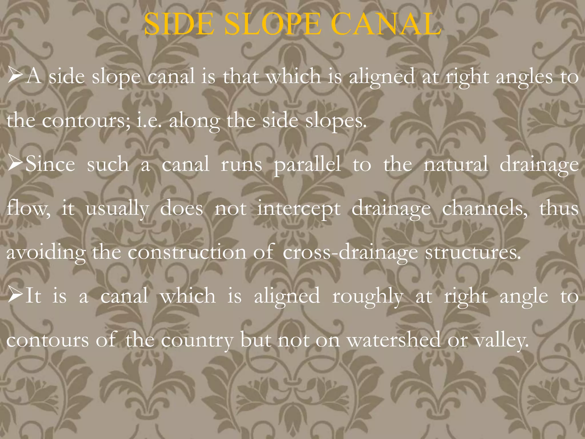 Canal irrigation (Mr. Kiran B. Mane) | PPTX