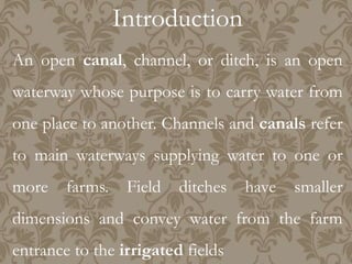 Canal irrigation (Mr. Kiran B. Mane) | PPTX | Geography | Science