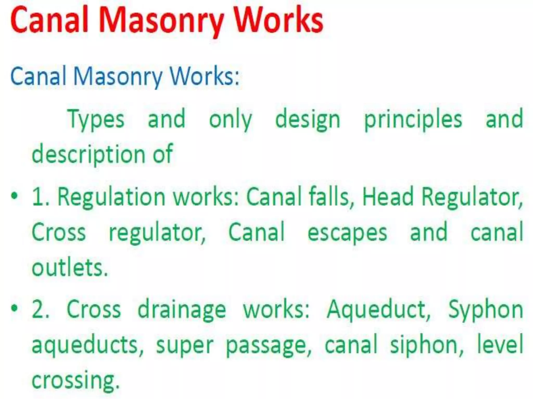 Canal & canal types with design of channels by dj sir covered kennedy ...