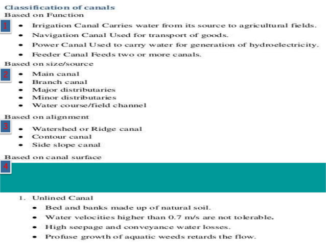 Canal & canal types with design of channels by dj sir covered kennedy ...