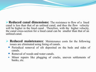 Canal lining | PPTX
