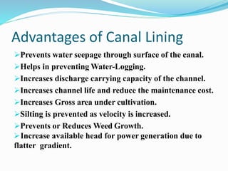 Canal lining | PPTX