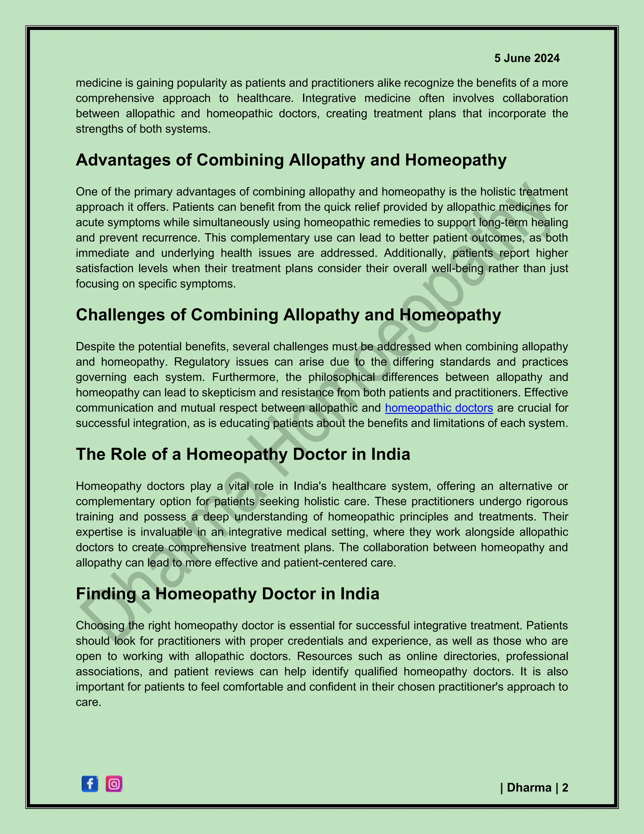 Can Allopathy and Homeopathy Be Used Together in India.pdf