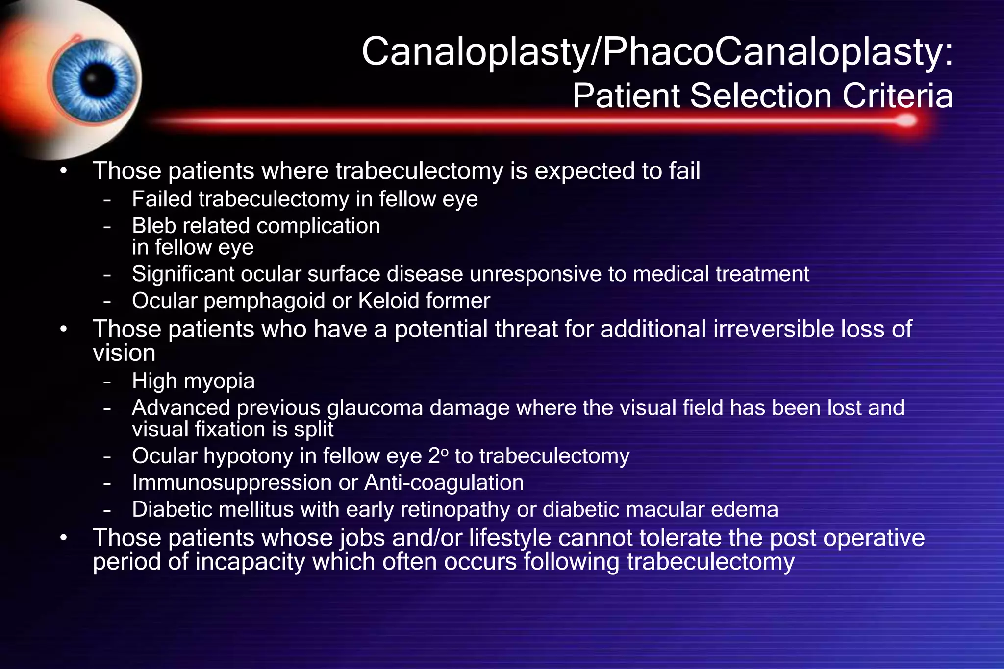 Canaloplasty Overview 3 Year Clinical Results Burchfield111510 | PPT ...