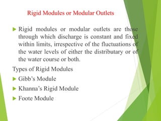Canal outlets | PPTX