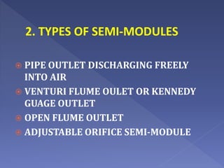 Canal outlets and modules | PPTX