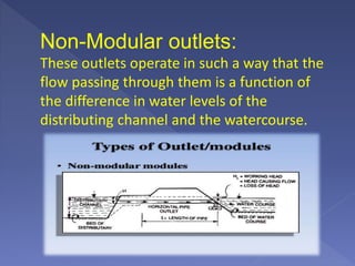 Canal outlets and modules | PPTX