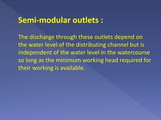 Canal outlets and modules | PPTX