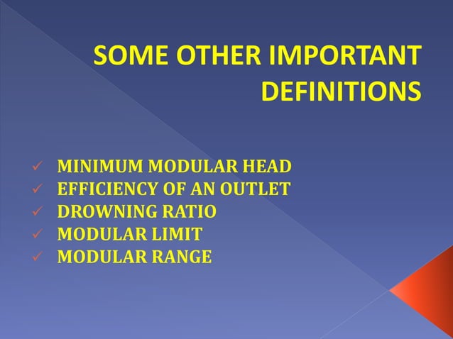 Canal outlets and modules | PPTX