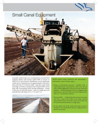 Equipos para construir canales de concreto: | PDF