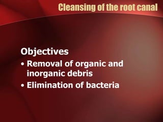 Canal preparation for RCT | PPTX | Chemistry | Science
