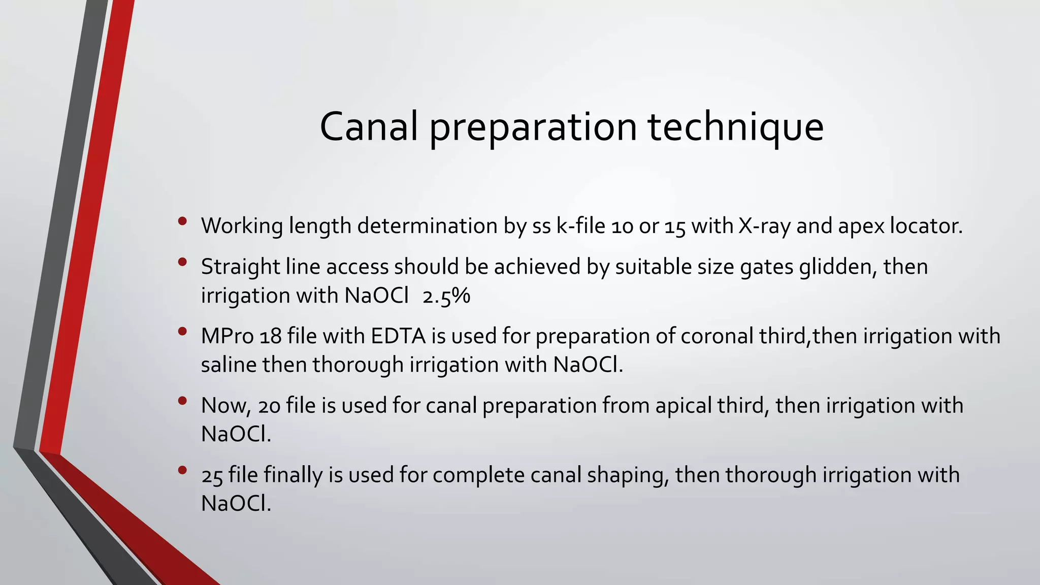 Canal preparation using Mpro rotary system | PPTX