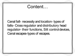 Canal Regulation Works | PPTX