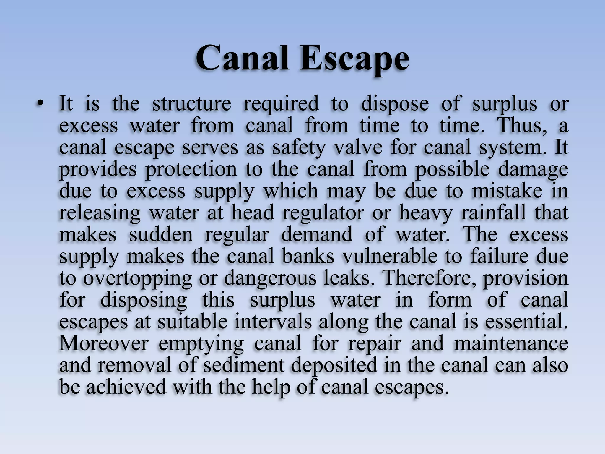 Canal Regulation & Cross Drainage Works | PPTX