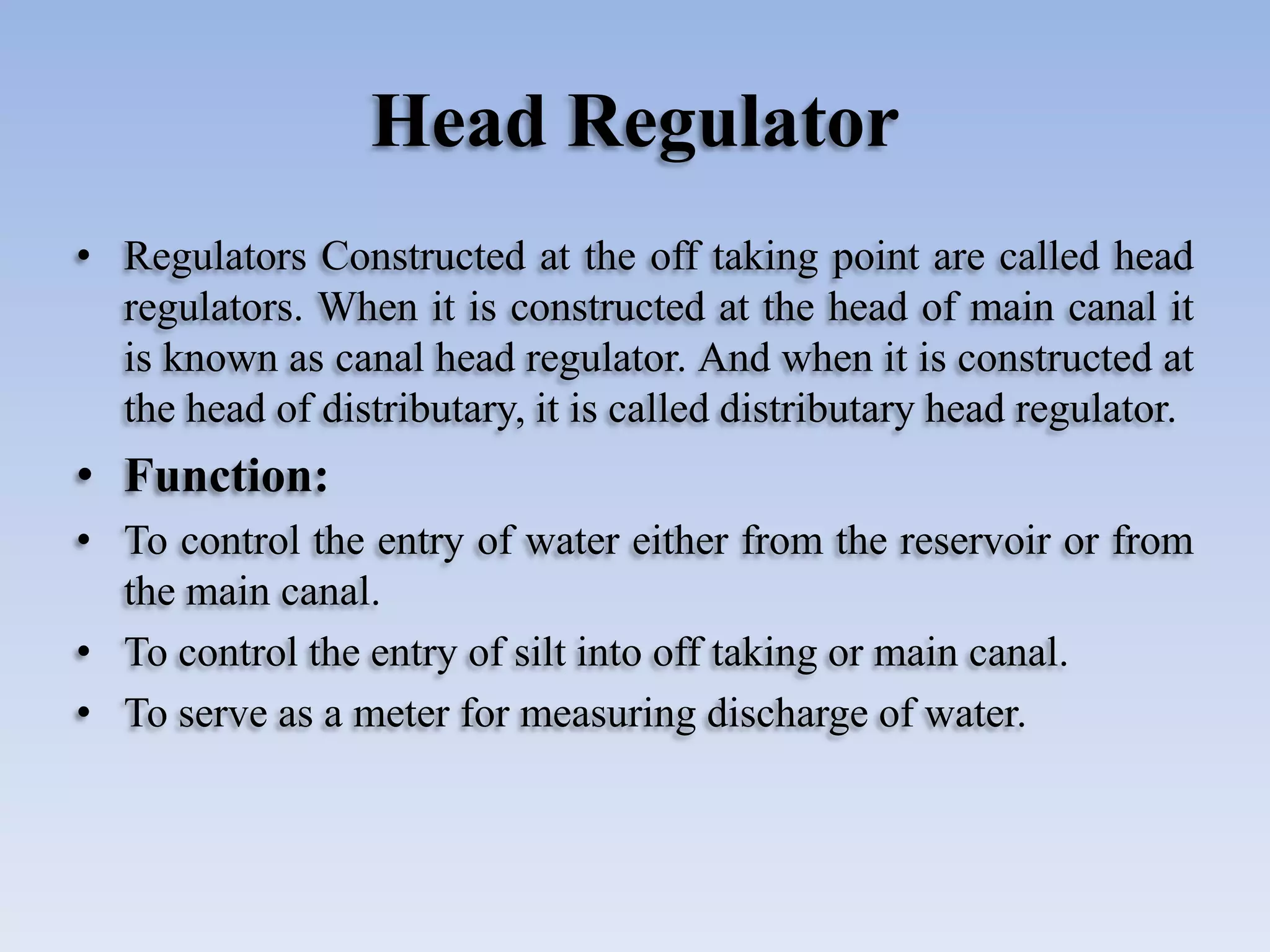 Canal Regulation & Cross Drainage Works | PPTX